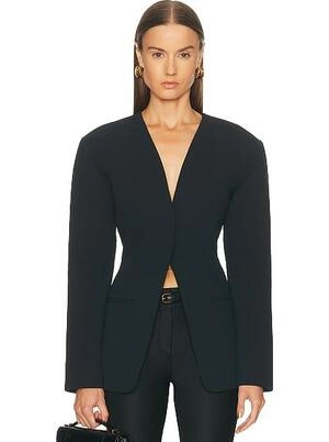 EAVES Polished Crepe Blazer - Black