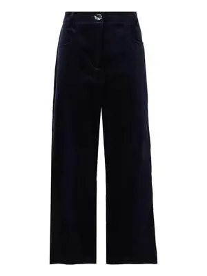 VIOLANTE NESSI Rufino Cotton-corduroy Straight-leg Trousers - Blue