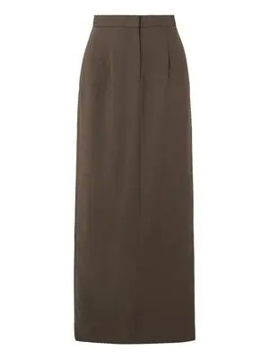 Tove Fey Woven Maxi Skirt - Brown