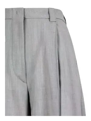 THELATEST Cara Trousers Tailored Wide Leg Pants - Grey