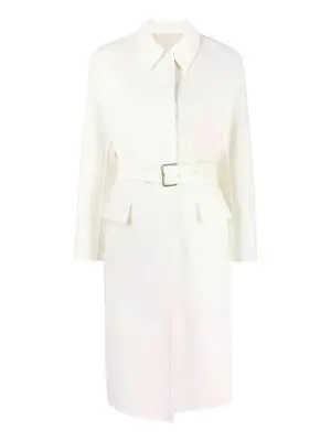 Brunello Cucinelli Single-breasted Belted Coat - Neutrals