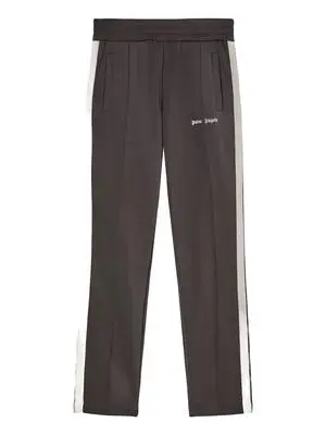 Palm Angels Logo-print Side-stripe Track Pants - Grey