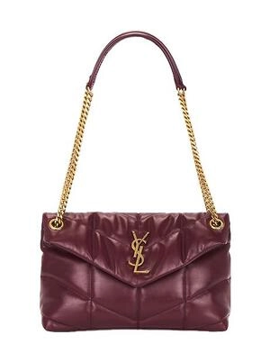 Saint Laurent Saint Laurent Small Puffer Chain Bag Dark Ruby