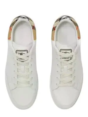 BURBERRY Burberry Leather Set Sneakers With Knitted Check Cuff