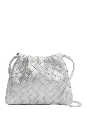 Bottega Veneta Bottega Veneta Small Intrecciato Pouch Silver