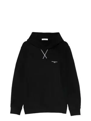Givenchy Cross-stitching Logo Detail Hoodie - Black