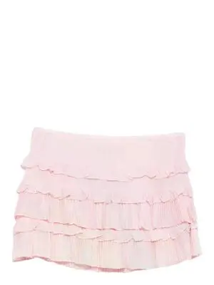 Cynthia Rowley Bella Mini Skirt With Ruffled Detailing - Pink