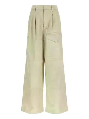 Auralee Panelled Pleated Trousers - Neutrals