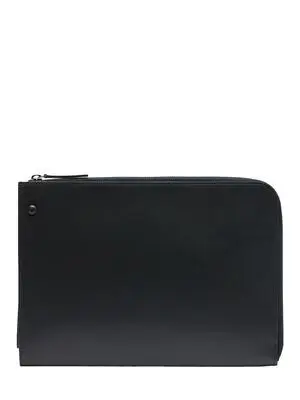 THE ROW Portfolio Leather Pouch - Black