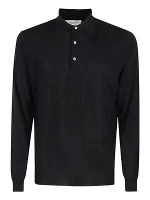 FILIPPO DE LAURENTIIS Long-sleeve Polo Shirt - Blue