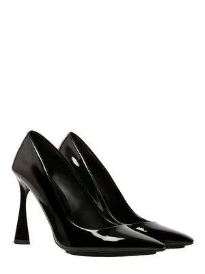Stella McCartney Elsa Patent Pointed-toe Heeled Pumps - Black
