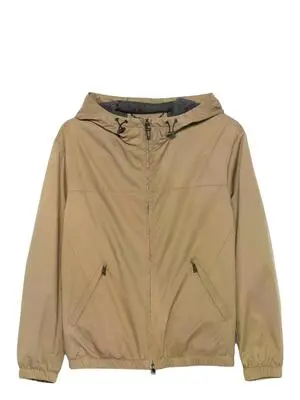 Canali Zip-fastening Hooded Jacket - Green