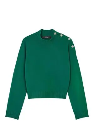 VERSACE Versace Wool-Cashmere Knit Boxy Sweater