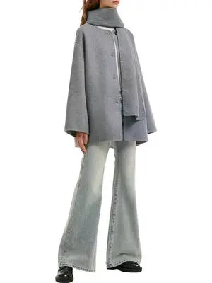 B+AB Button Scarf Jacket - Grey
