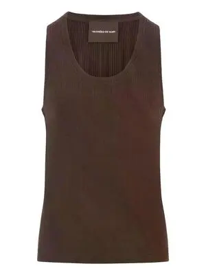 Manière De Voir Justin Ribbed Vest - Brown