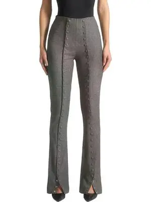 Manière De Voir Button-detail Flared Trousers - Grey