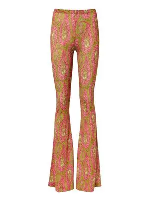 Etro Paisley Flared Trousers - Green