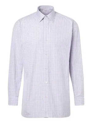 Charvet Checked Cotton Poplin Shirt - White