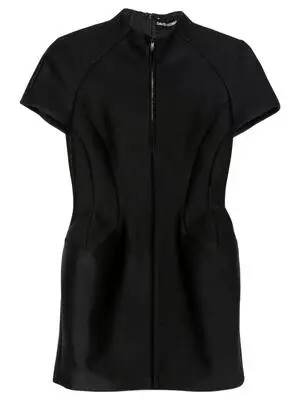 DAVID KOMA David Koma Zip Short-Sleeve Mini Dress
