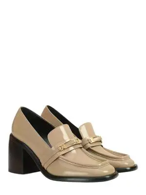 SERGIO ROSSI Patent Leather Loafers - Neutrals