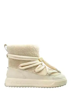 Moncler Mid Snow Boots With Rope Detailing - Neutrals