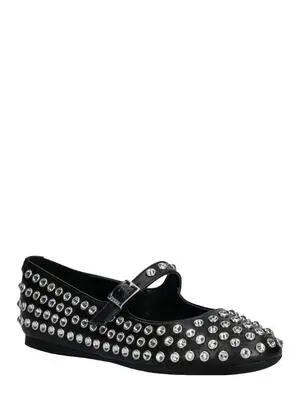 Guess Studded Buckle Ballet Flats - Black
