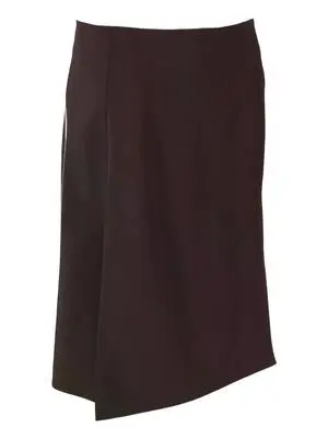 P.A.R.O.S.H Wool-Blend Midi Skirt With Asymmetric Hem