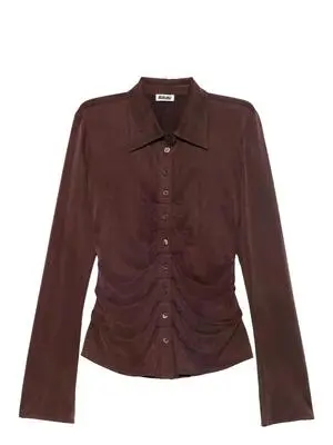 AVAVAV Simone Gathered Shirt - Brown