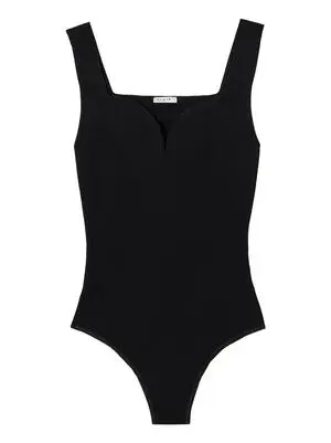 Alaïa Ribbed Jersey Bodysuit - Black