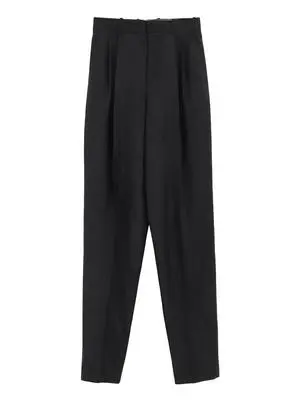 Chloé Pinstripe Pleated Trousers - Black