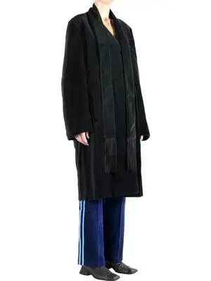 TOTEME Scarf-collar Coat - Black