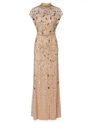 Jenny Packham Sylvie Embellished Gown - Pink