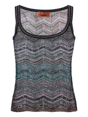 Missoni Zigzag Lame Top - Multicoloured
