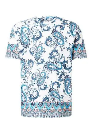 Etro Paisley Cotton T-shirt - Blue