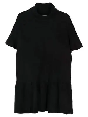 Valentino Garavani Virgin Wool Knitted Dress - Black