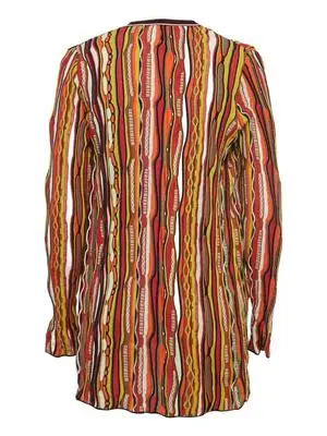 Missoni Striped Fine Knit Cardigan - Red