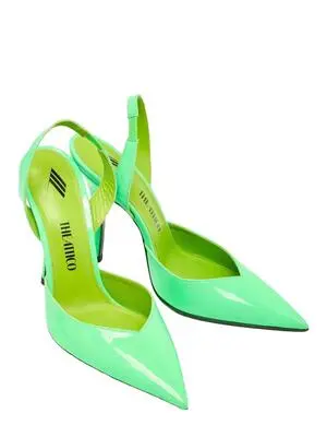 Attico Slingback Patent-leather Pumps - Green