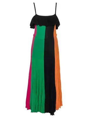 FERRAGAMO Pleated Midi Dress - Black