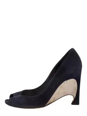 DIOR Christian Dior Peep Toe Wedge Pumps