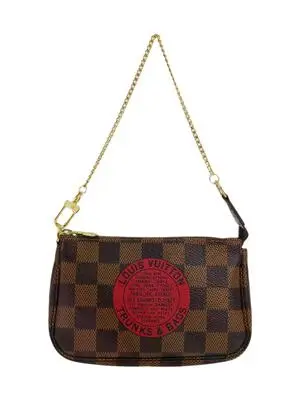 LOUIS VUITTON 2008 Mini Pochette Accessoires Clutch Bag - Brown
