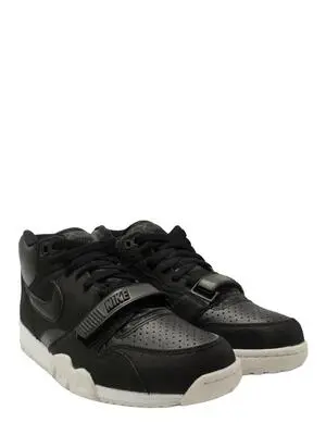 Nike Nike Vintage Air Trainer 1 Leather Strap Sneakers Black