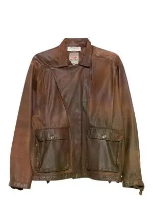 A.N.G.E.L.O. VINTAGE CULT 1990s Leather Jacket - Black