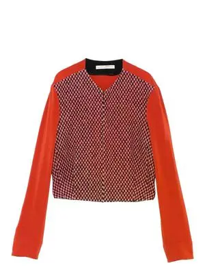 Balenciaga 2010s Tweed Panelled Jacket - Orange