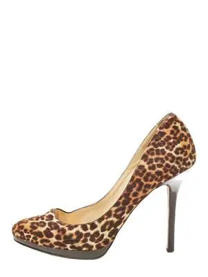 JIMMY CHOO 100mm Leopard-print Stiletto Pumps - Brown