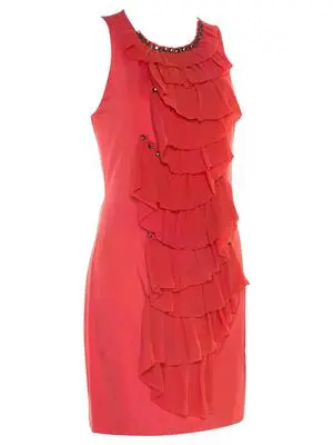 3.1 Phillip Lim Crystal-embellishment Ruffled Mini Dress - Red