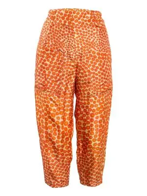 Stella McCartney Silk Floral Print Trousers - Orange