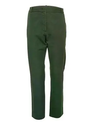 JOSEPH Gabardine Trousers - Green