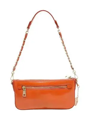 Dkny Patent Leather Shoulder Bag - Orange