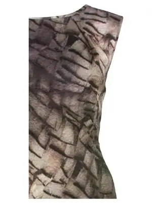 ESCADA Escada Sleeveless Mosaic Print Day Dress