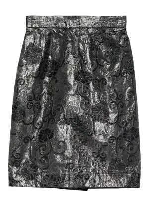 GIVENCHY Givenchy 1990s Floral Metallic Brocade Skirt